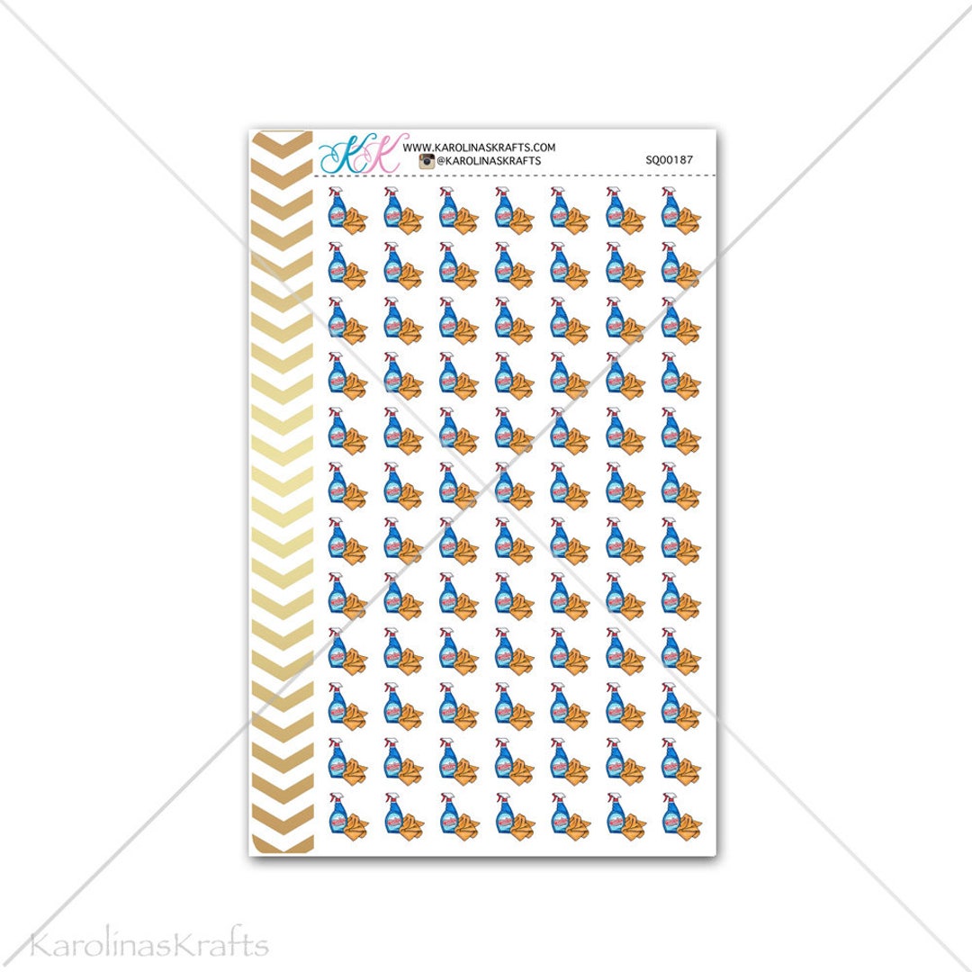 Window Cleaner Stickers for Planner, Calendar! Functional Planner ...