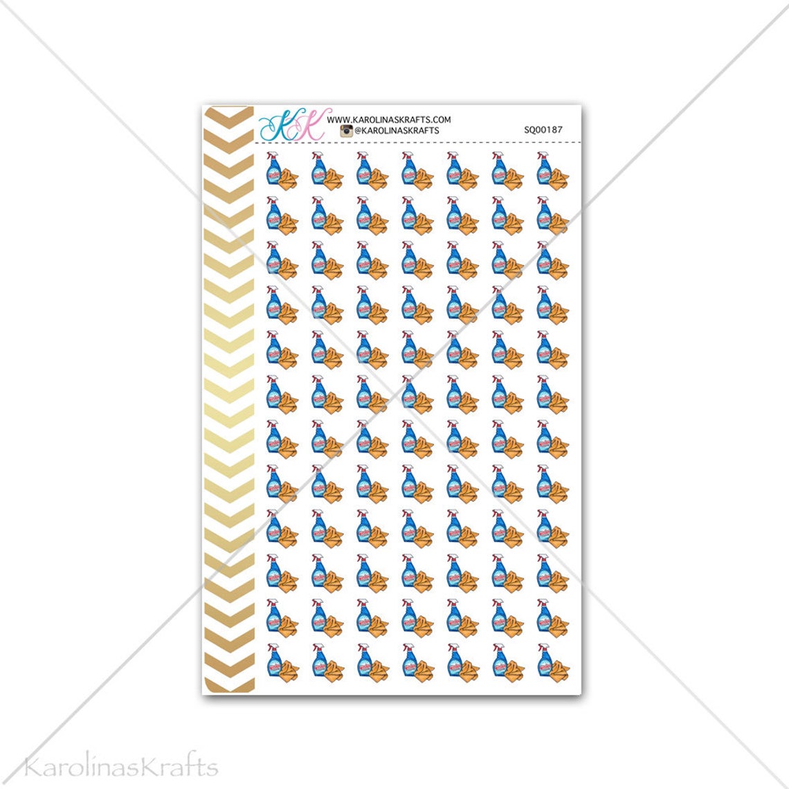 Window Cleaner Stickers for Planner Calendar Functional | Etsy