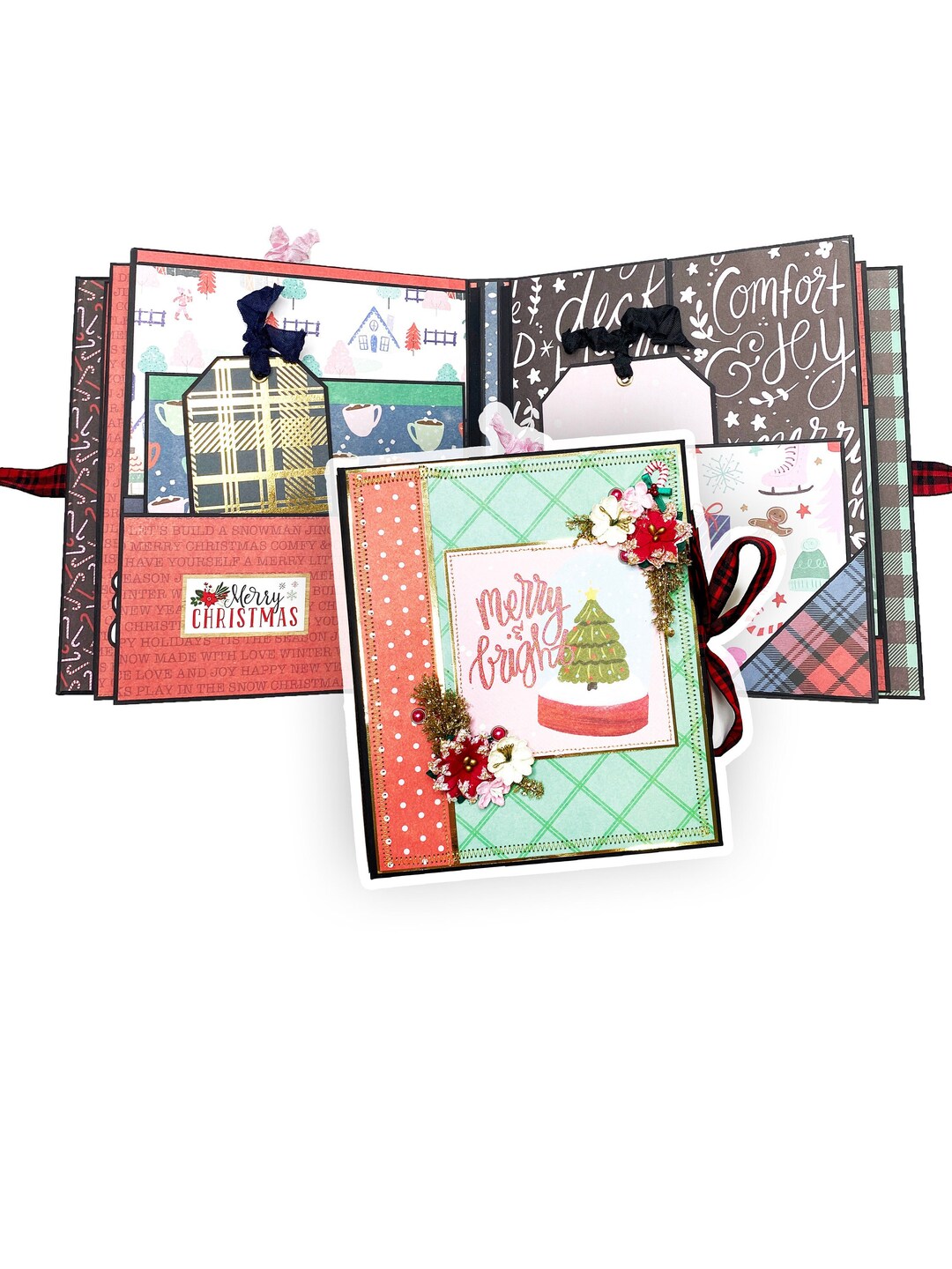 Christmas Mini Album, Christmas Photo Book, Christmas Scrapbook ...