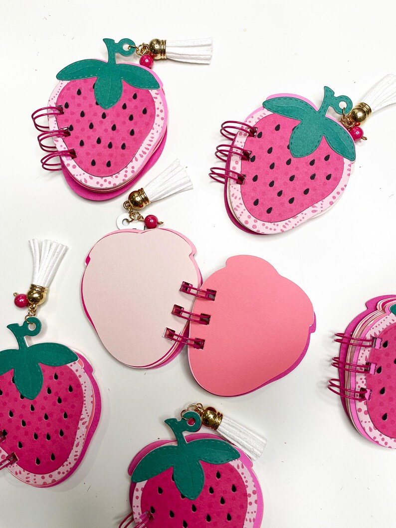 Strawberry Shaped Mini Journal Notebook, Mini Lined Notebook, Small ...