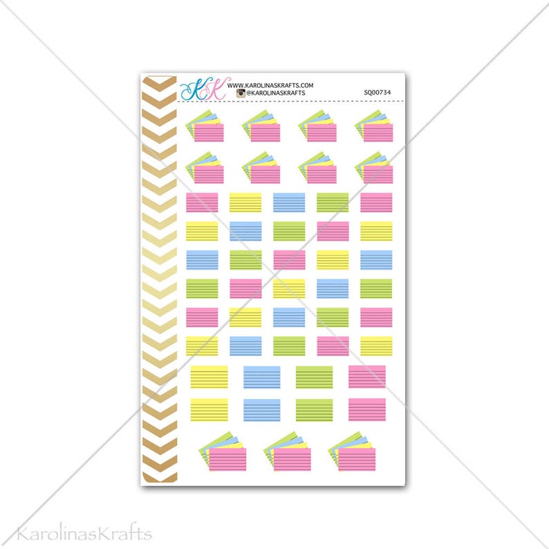 Index Card Stickers for Planner Calendar Functional Planner - Etsy