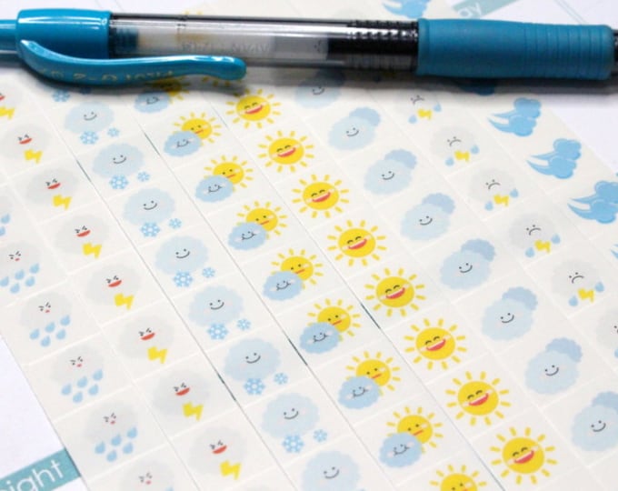 240 Weather Stickers Weather Planner Stickers for Erin | Etsy