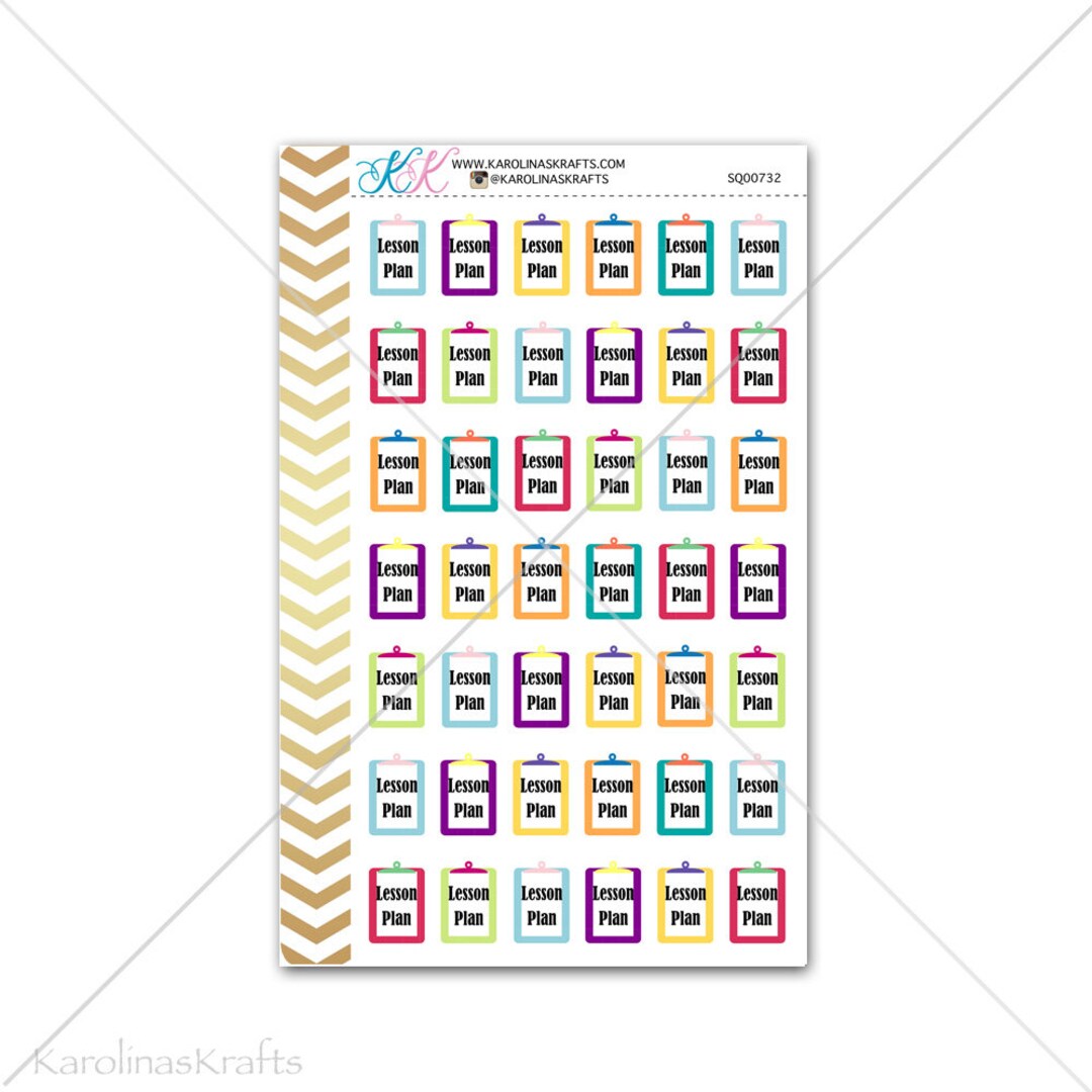 Lesson Plan Stickers for Planner, Calendar! Functional Planner Stickers ...