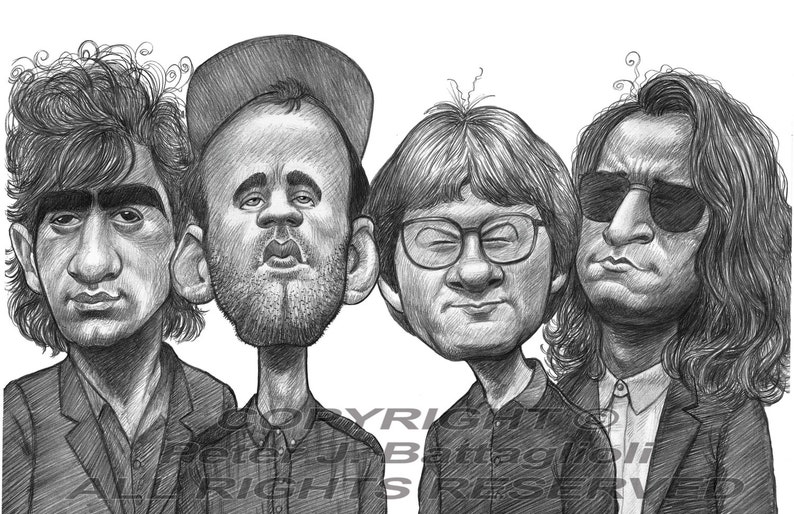 R.E.M. Caricature Art Print Limited Edition - Etsy