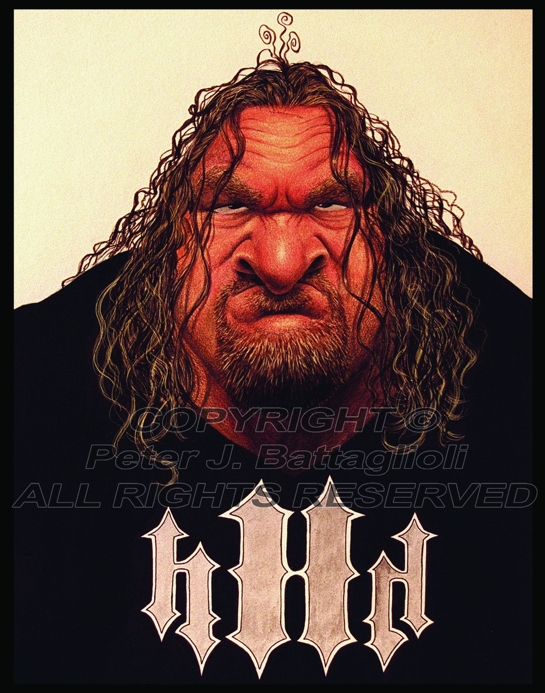 Triple H Caricature Art Print Limited Edition - Etsy