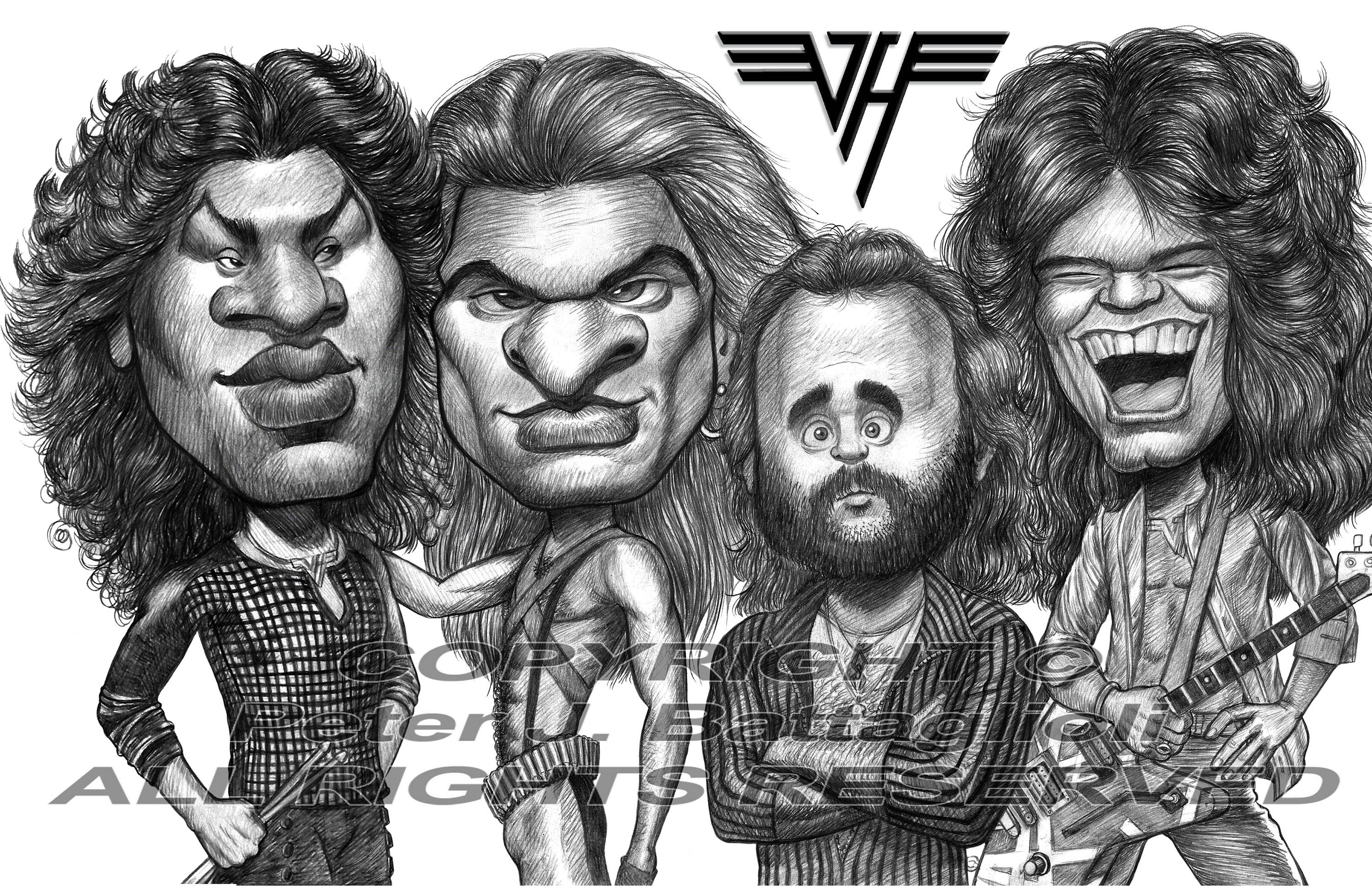 Van Halen Caricature Art Print Limited Edition - Etsy
