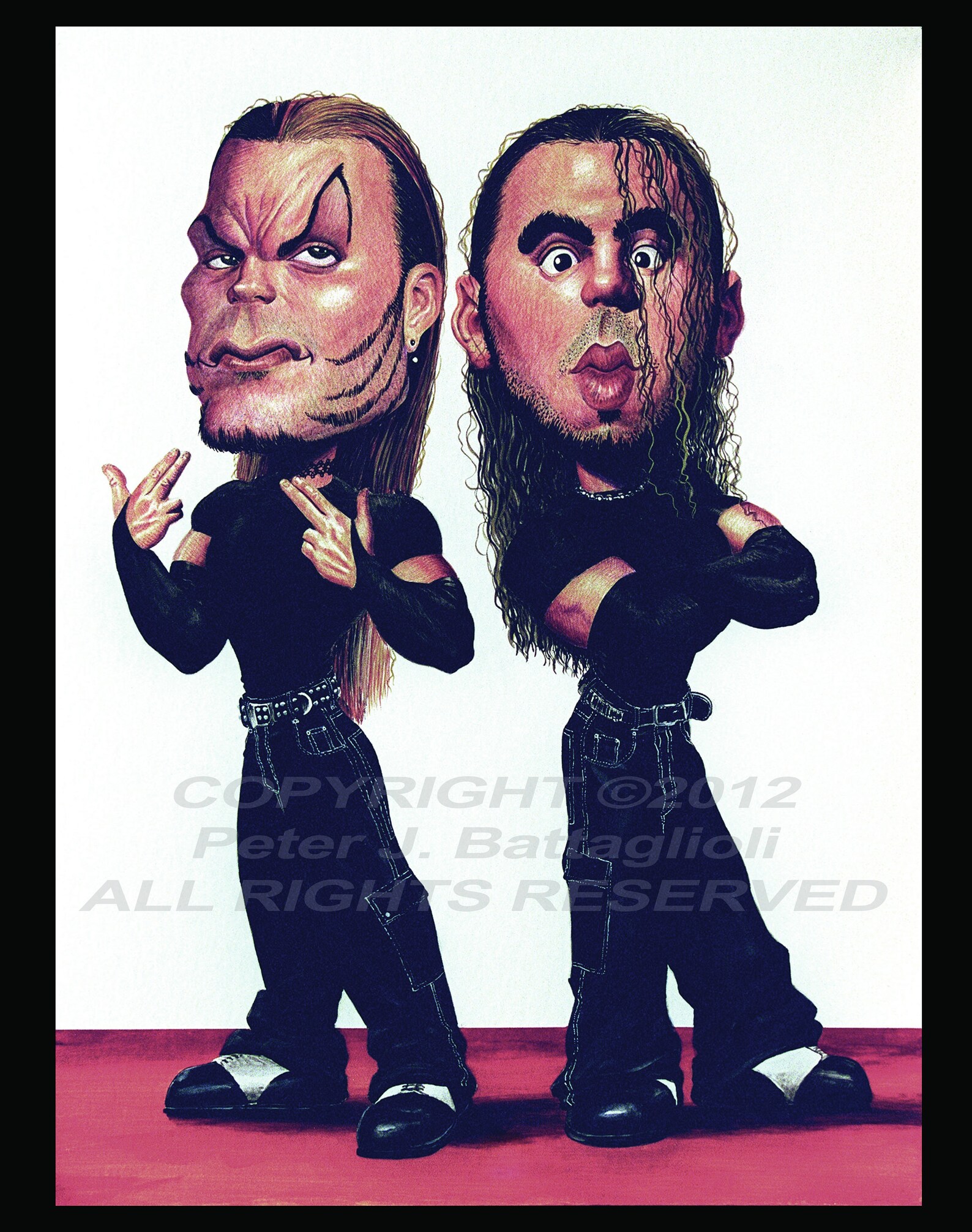Hardy Boyz Caricature Art Print Limited Edition - Etsy