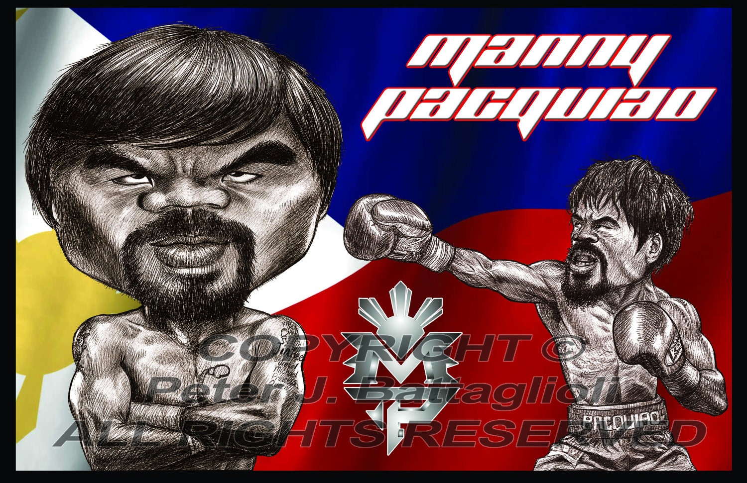 Manny Pacquiao Caricature Limited Edition Art Print - Etsy