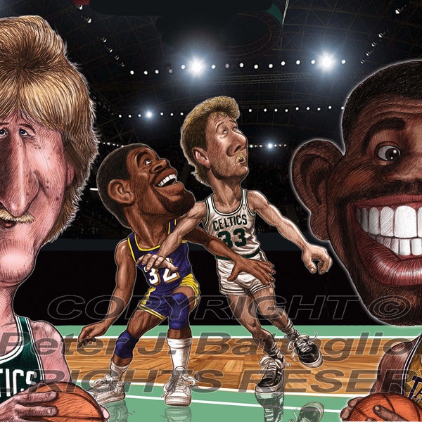 Larry Bird Magic Johnson Poster - Etsy