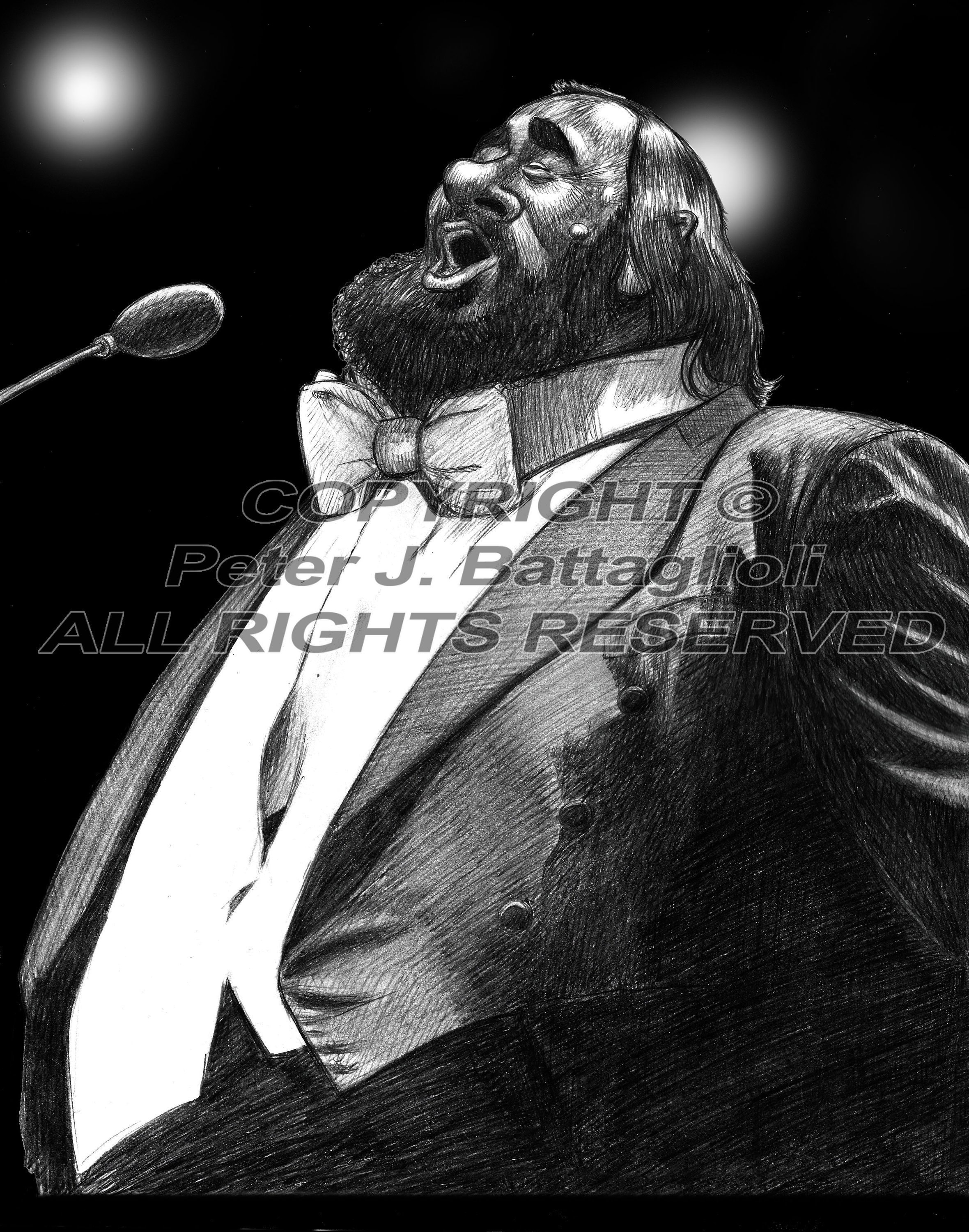 Luciano Pavarotti Caricature Art Print Limited Edition - Etsy