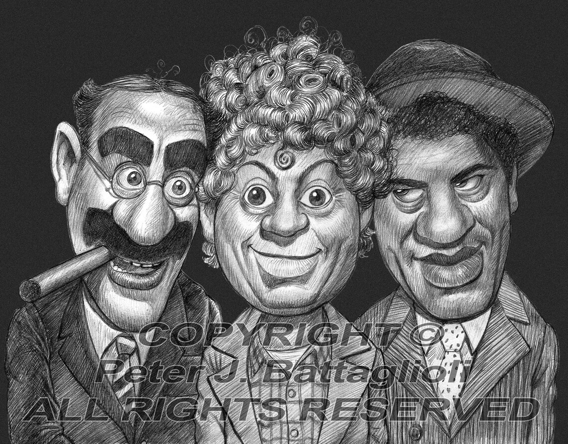 Marx Brothers Cartoon Caricature Limited Edition Art Print - Etsy