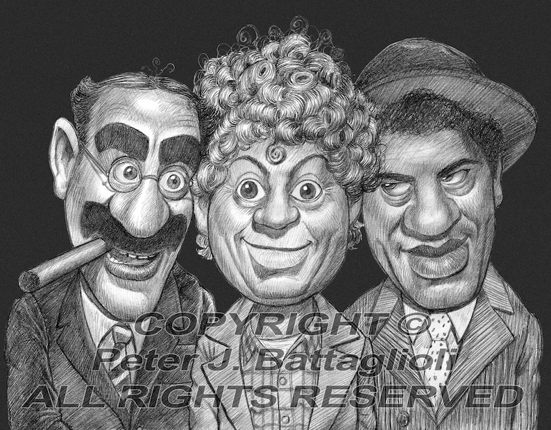 Marx Brothers Cartoon Caricature Limited Edition Art Print - Etsy