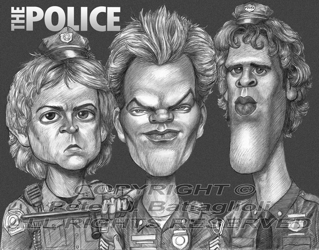 Police Cartoon Caricature Limited Edition Art Print - Etsy
