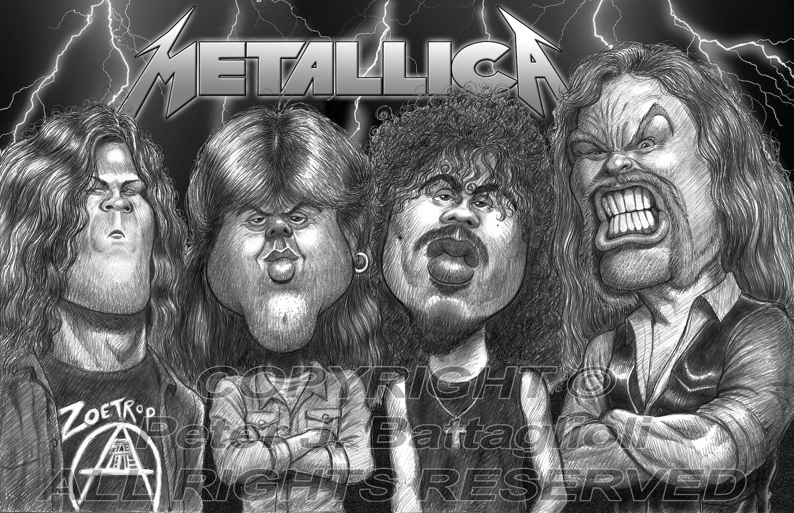 Metallica Caricature Art Print Limited Edition - Etsy