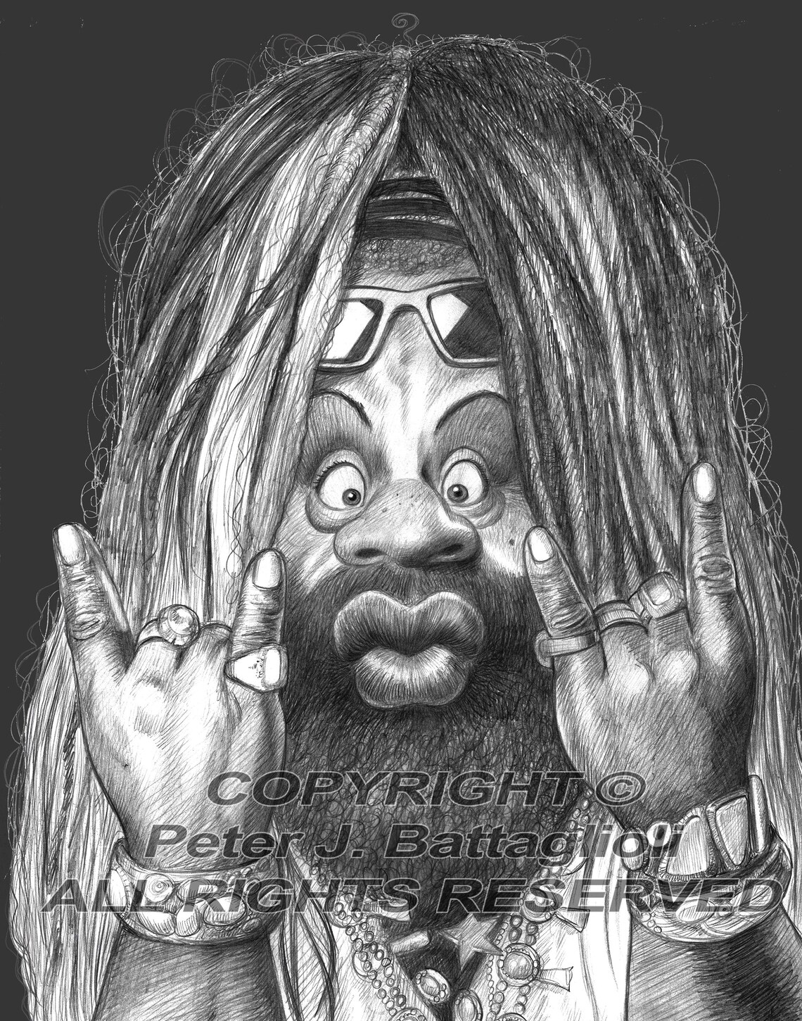 George Clinton Parliament Caricature Limited Edition Art Print - Etsy