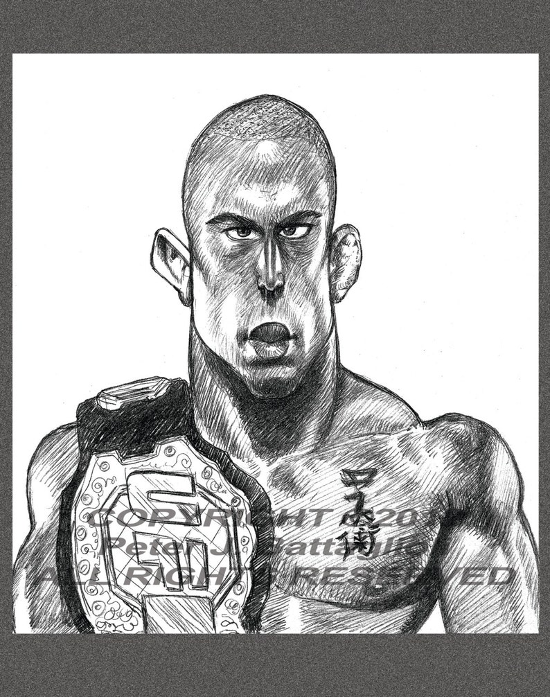 GSP Georges St-pierre Caricature Limited Edition Art Print by ...