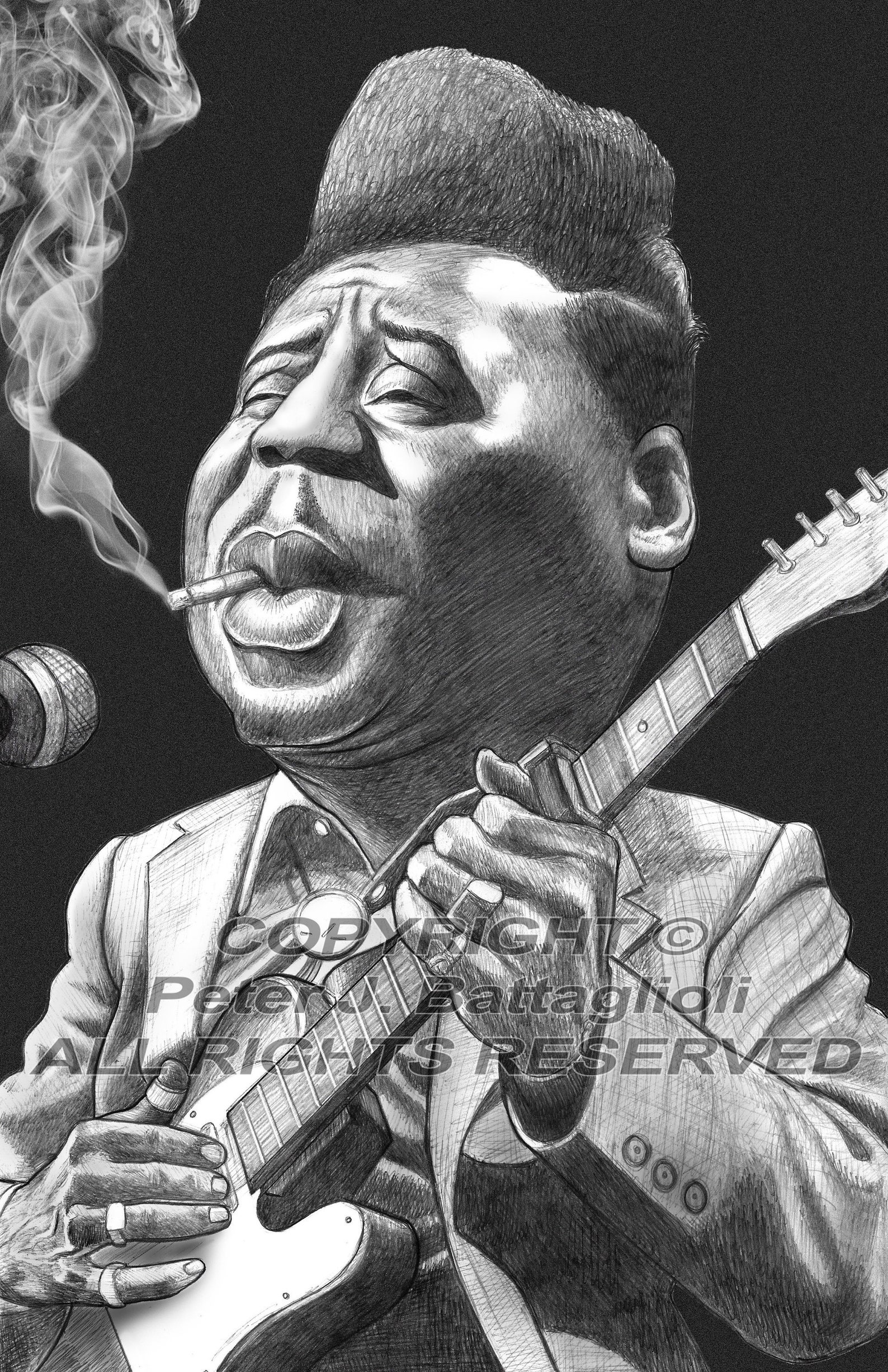 Muddy Waters Caricature Art Print Limited Edition - Etsy