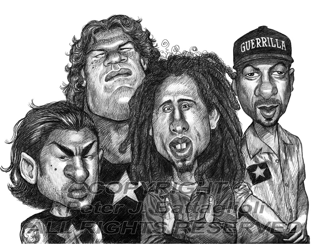 Rage Against the Machine Caricature Art Print Limited Edition - Etsy