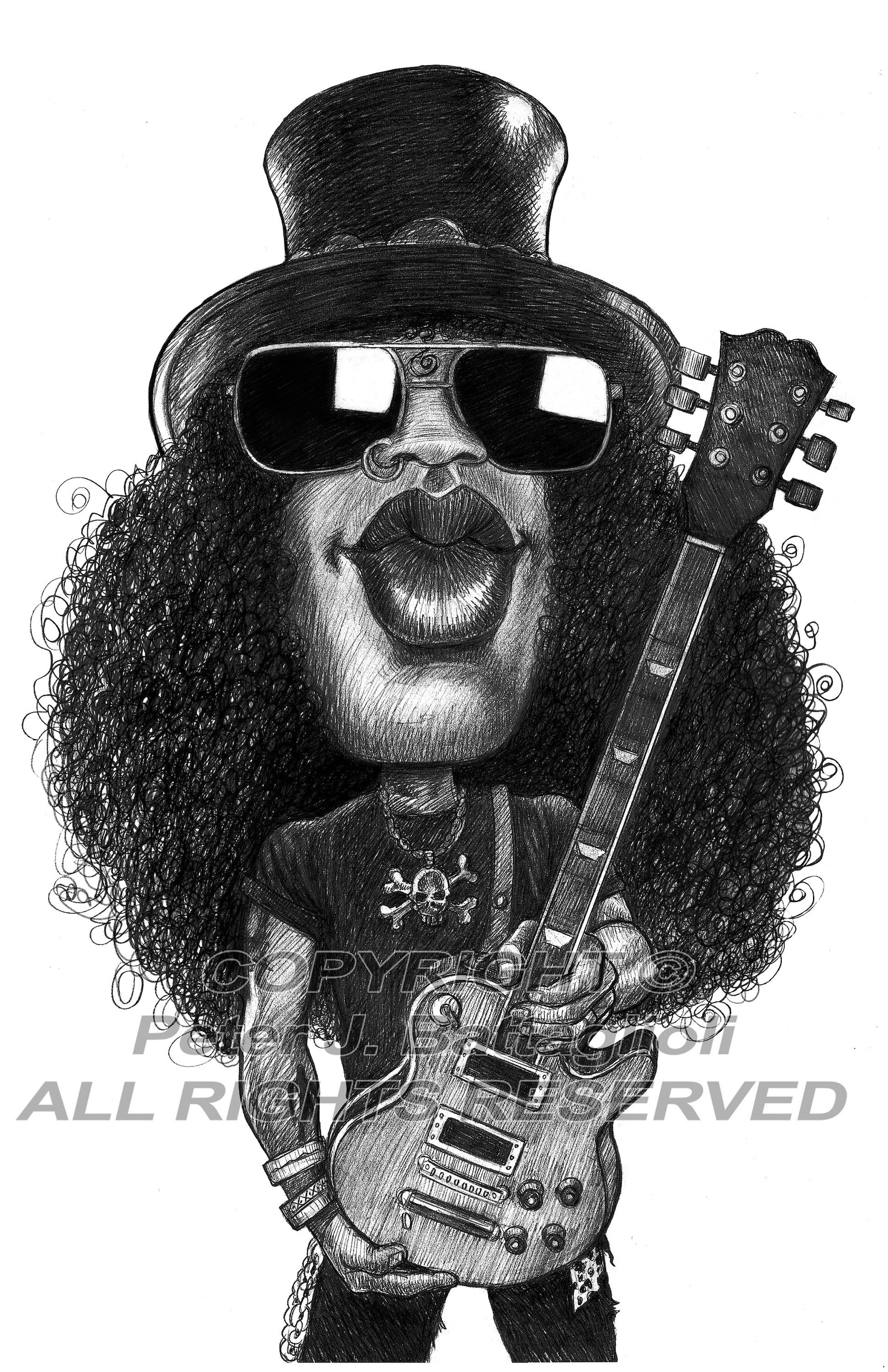 Slash Caricature Art Print Limited Edition - Etsy