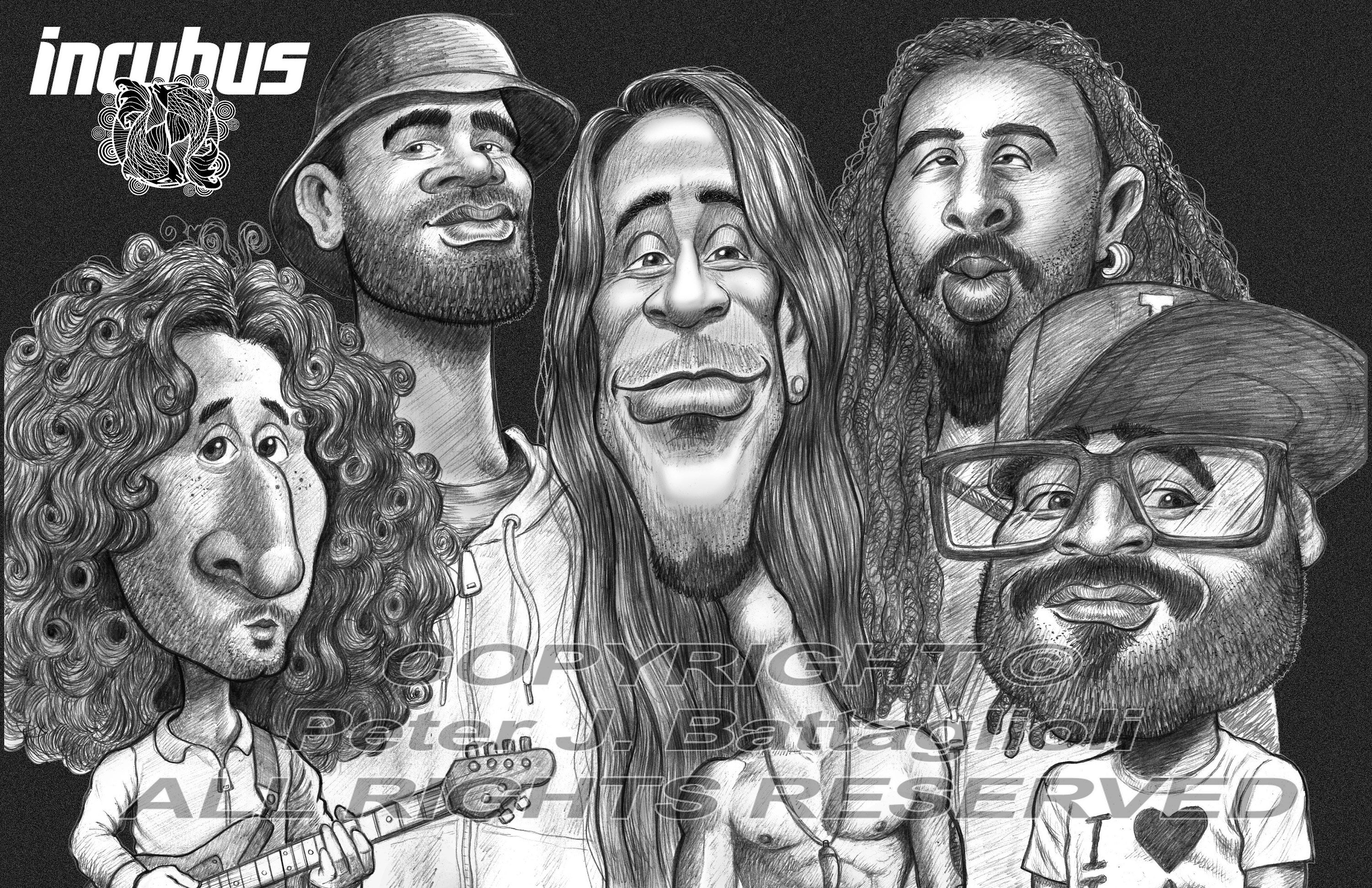 Incubus Caricature Art Print Limited Edition - Etsy