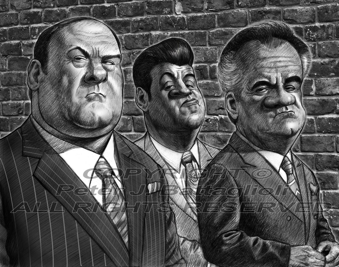 Sopranos Cartoon Caricature Limited Edition Art Print - Etsy