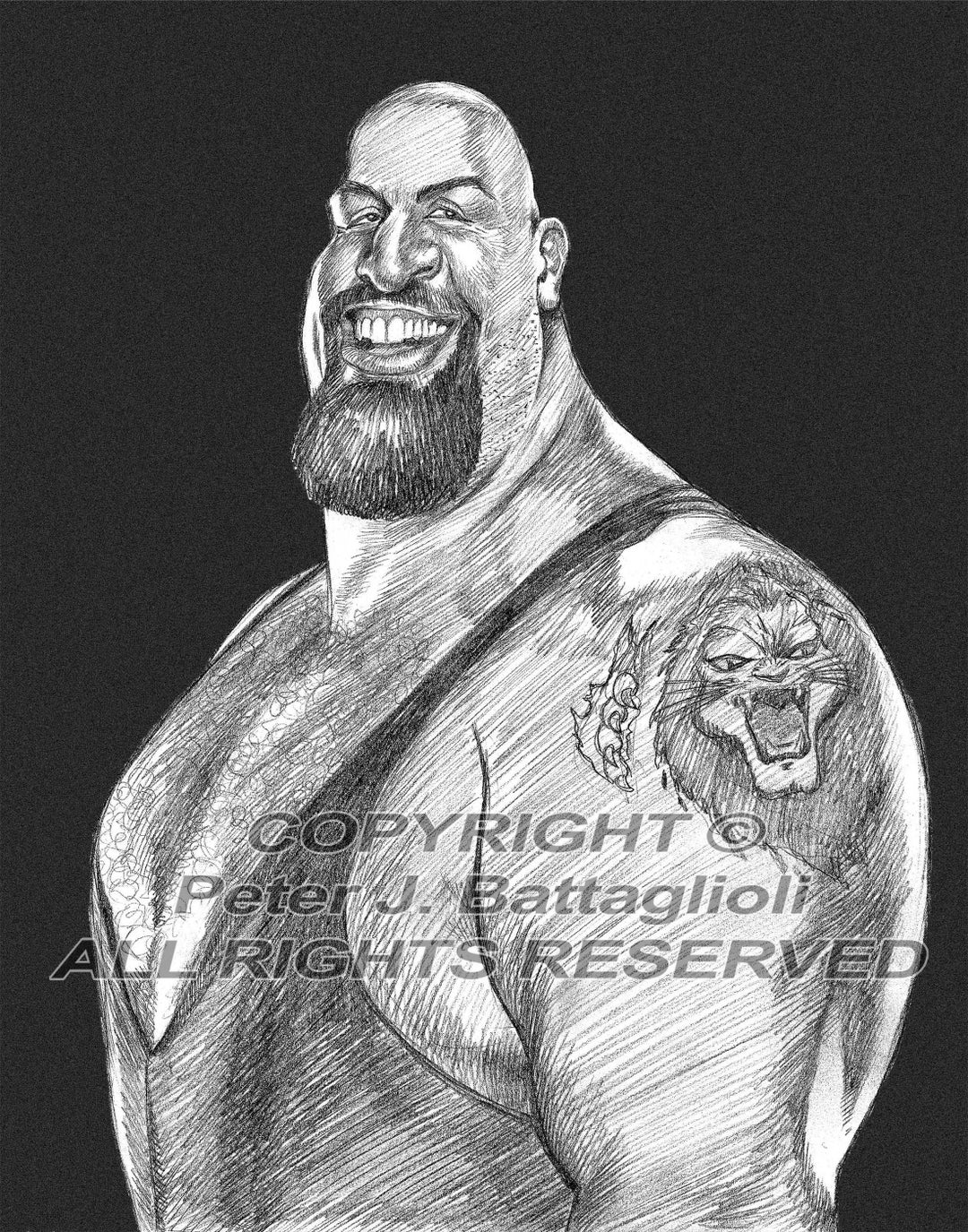 Big Show Caricature Art Print Limited Edition - Etsy