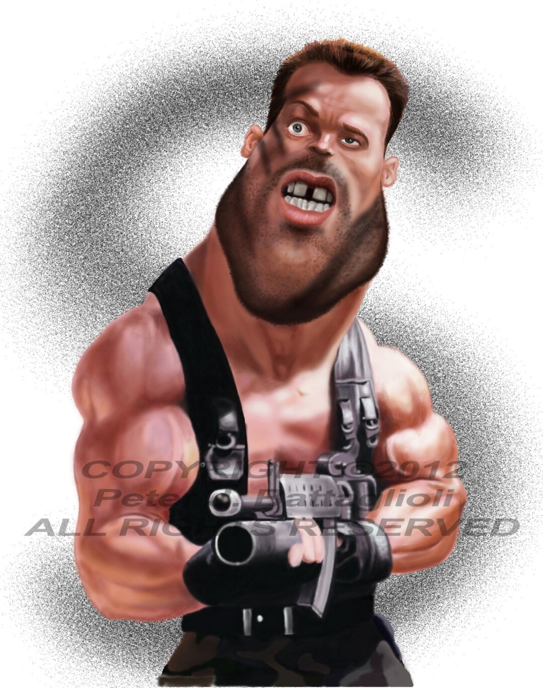 Arnold Schwarzenegger Predator Caricature Art Print - Etsy