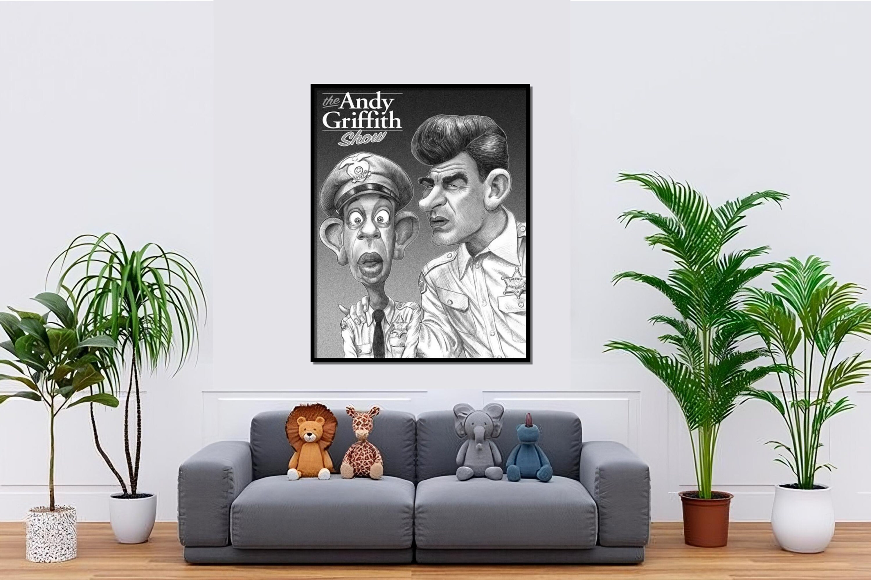 Andy Griffith Barney Fife Cartoon Caricature Limited Edition Art Print ...