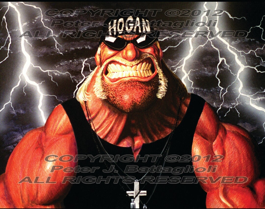 Hulk Hogan Caricature Limited Edition Art Print by Pete Battaglioli - Etsy