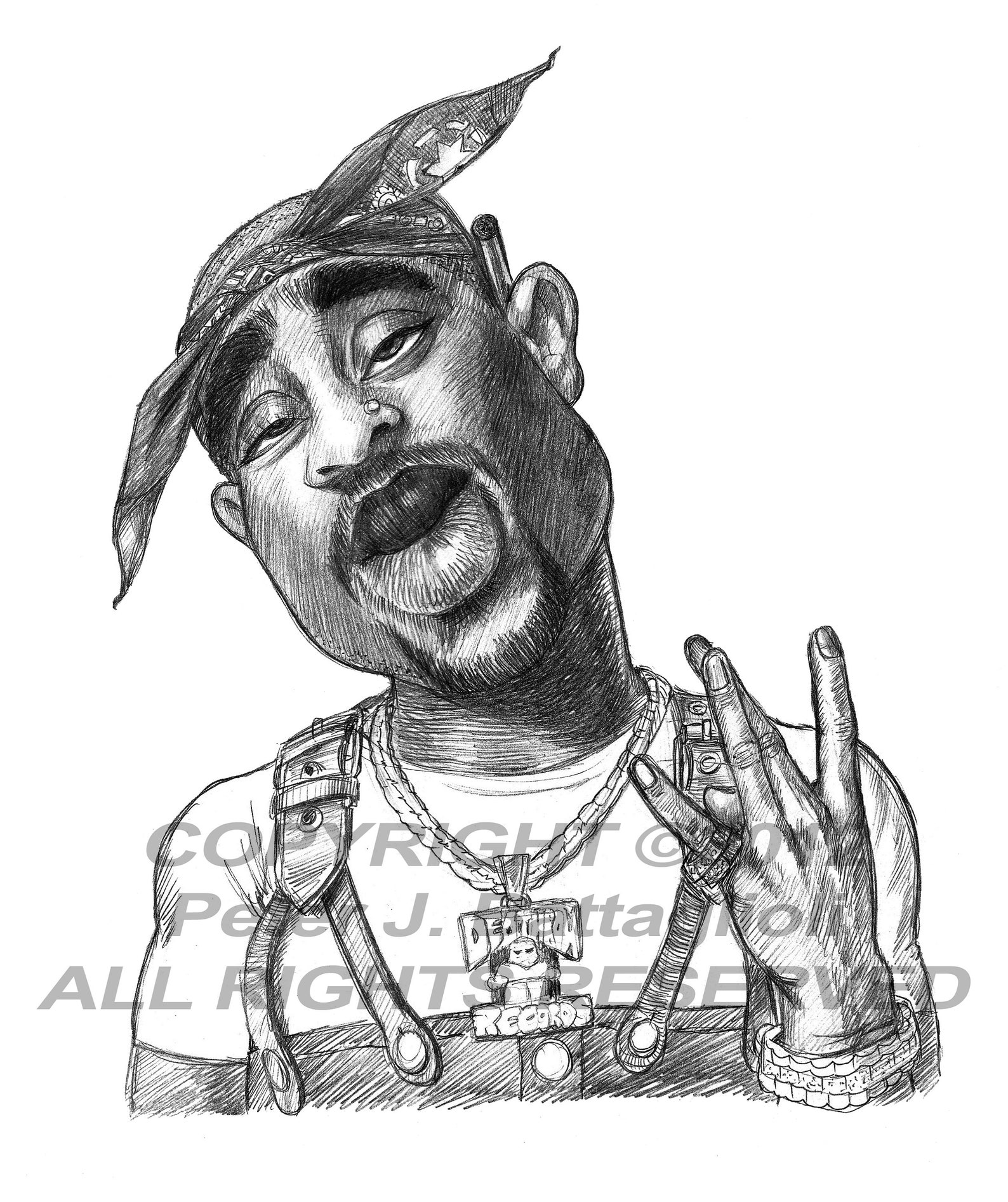 Tupac Shakur Cartoon Caricature Art Print Limited Edition - Etsy.de