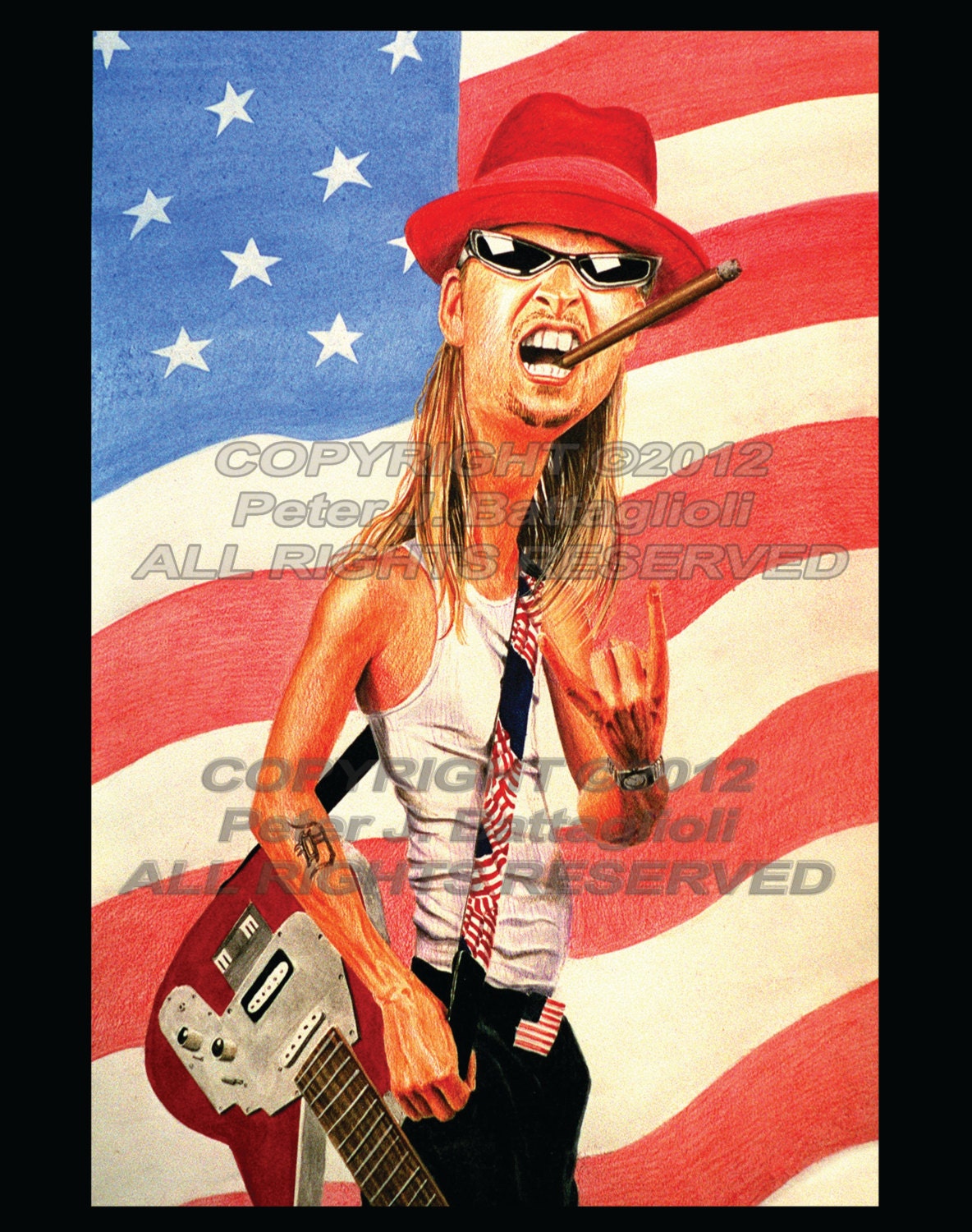 Kid Rock Caricature Limited Edition Art Print - Etsy