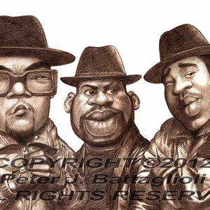 Run-dmc #2 Cartoon Caricature Art Print Limited Edition - Etsy