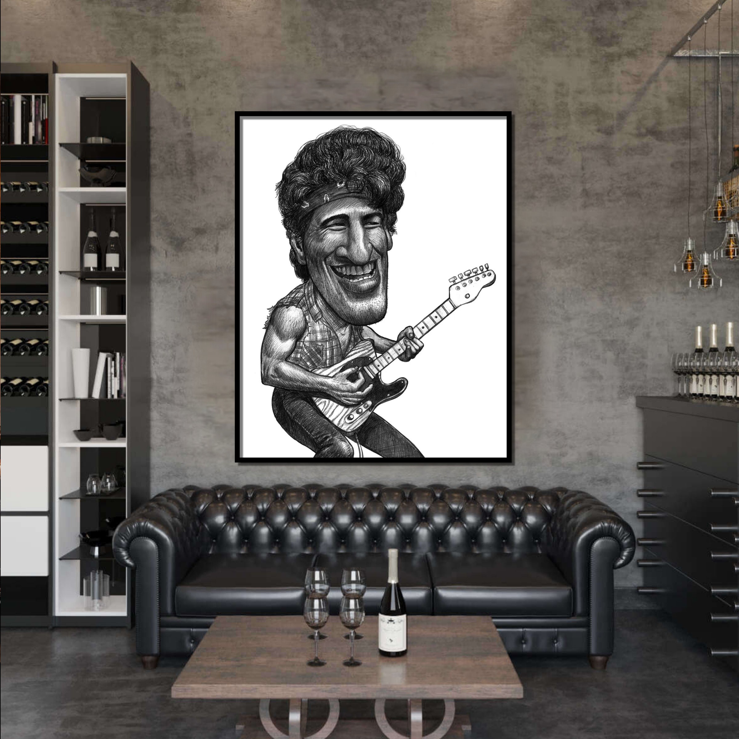 Bruce Springsteen Caricature Art Print Limited Edition - Etsy UK