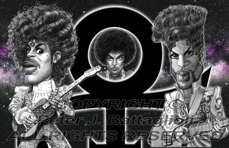 Prince Cartoon Caricature Art Print Limited Edition - Etsy