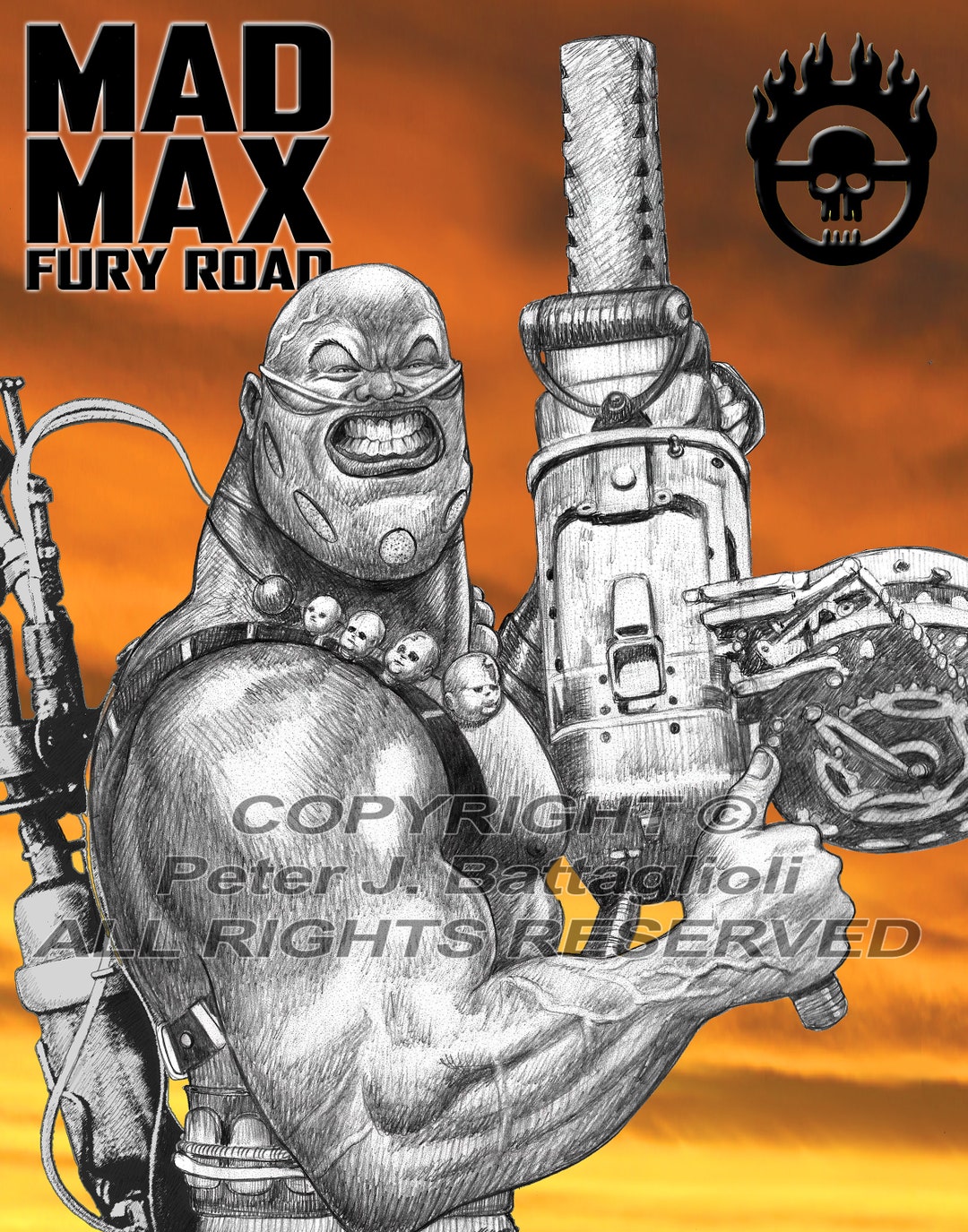 Mad Max Fury Road Rictus Erectus Caricature Art Print Limited Edition ...