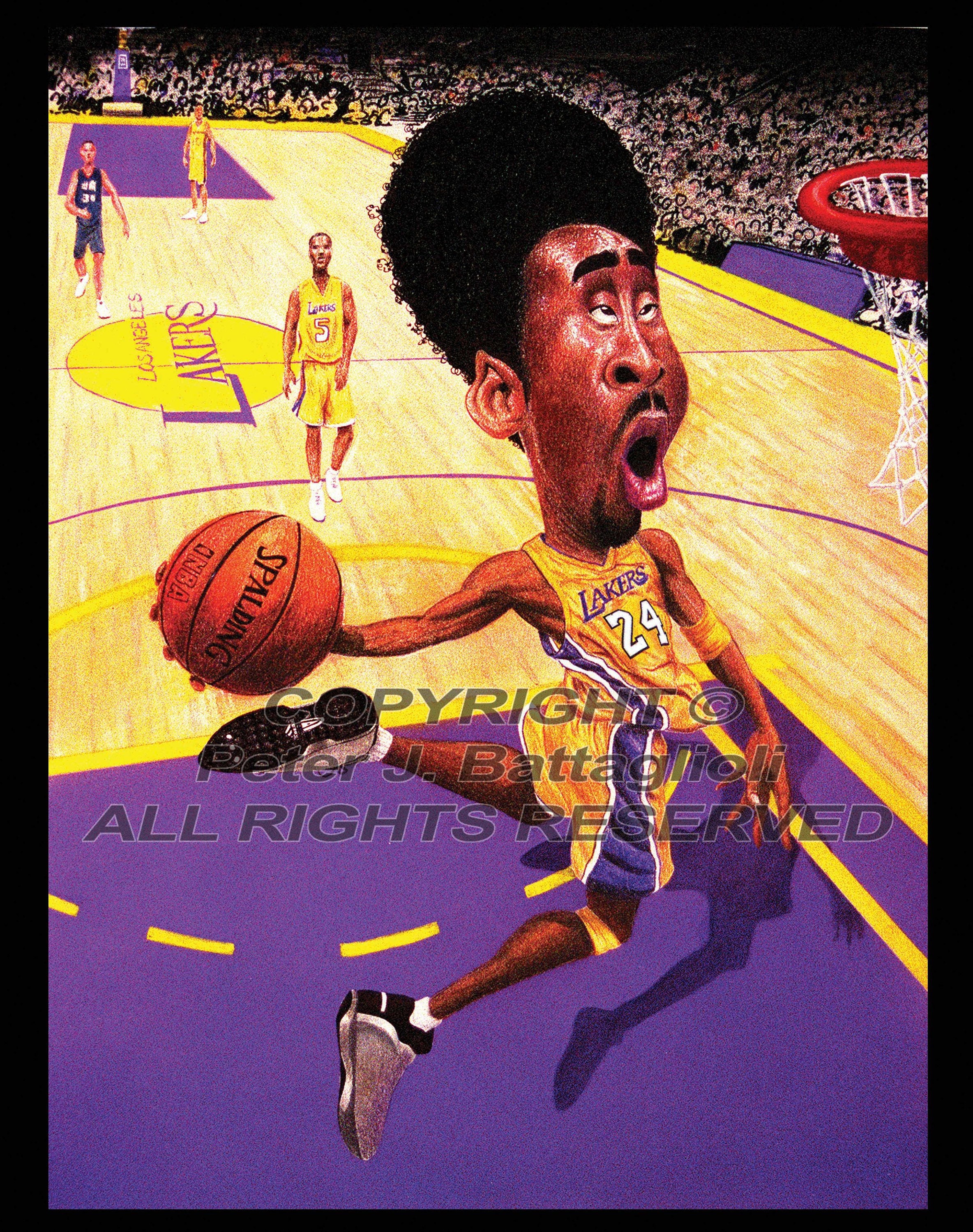 Kobe Bryant Caricature Limited Edition Art Print - Etsy