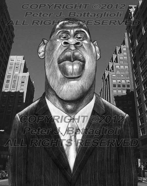 Jay Z Caricature Poster For Sale Mit "Jay Z Cartoon Figur" Von