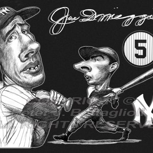 Joe Dimaggio #2 Caricature Art Print Limited Edition - Etsy