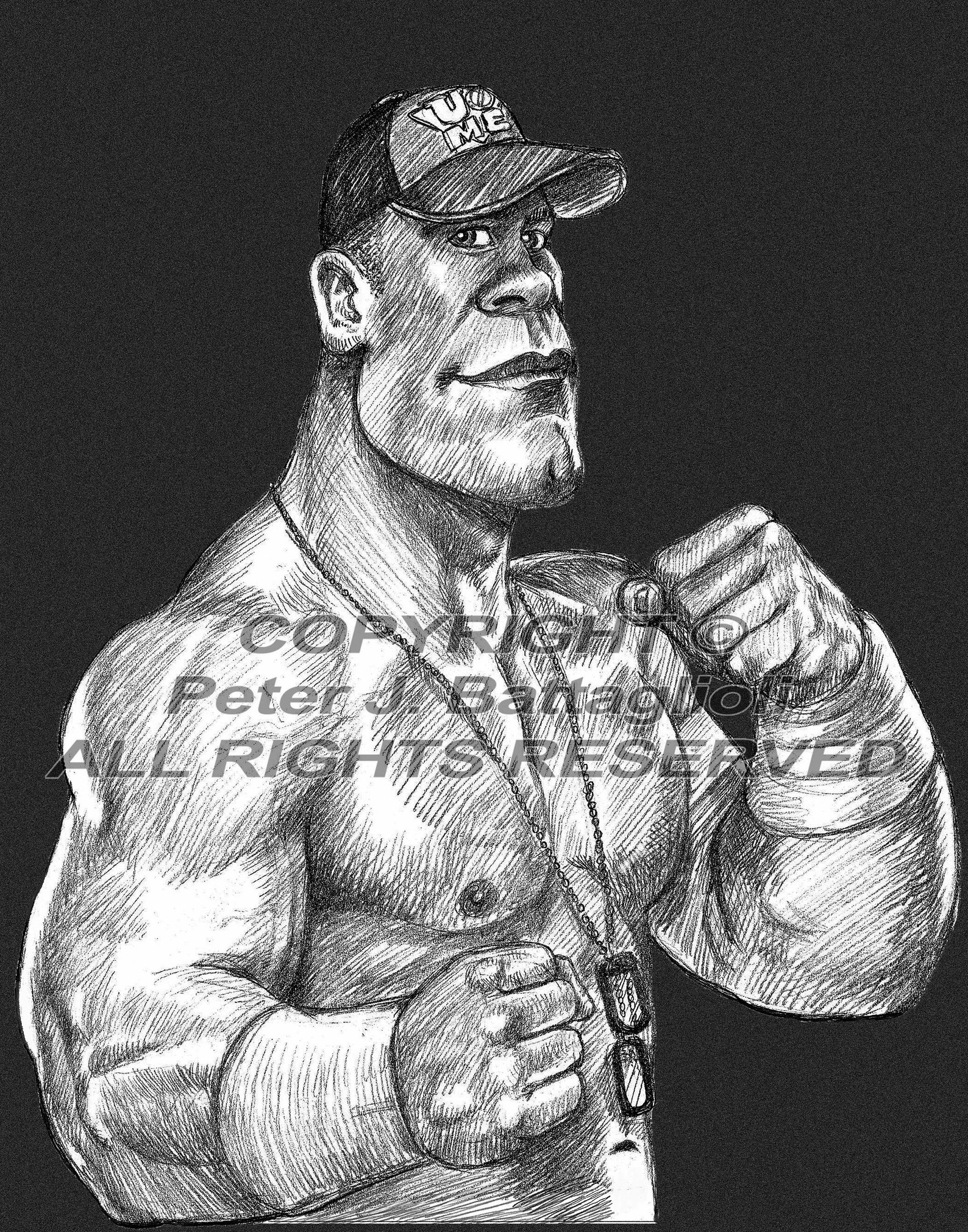 John Cena Caricature 2 Art Sketch Print Limited Edition - Etsy