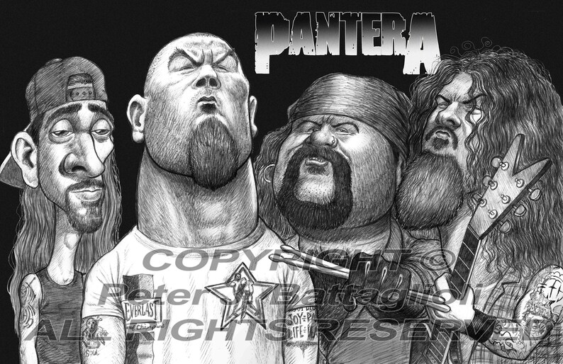 Pantera Caricature Art Print Limited Edition - Etsy