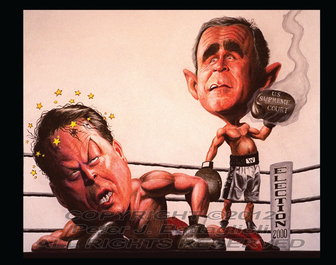 George W. Bush Caricature Limited Edition Art Print by Battaglioli ...
