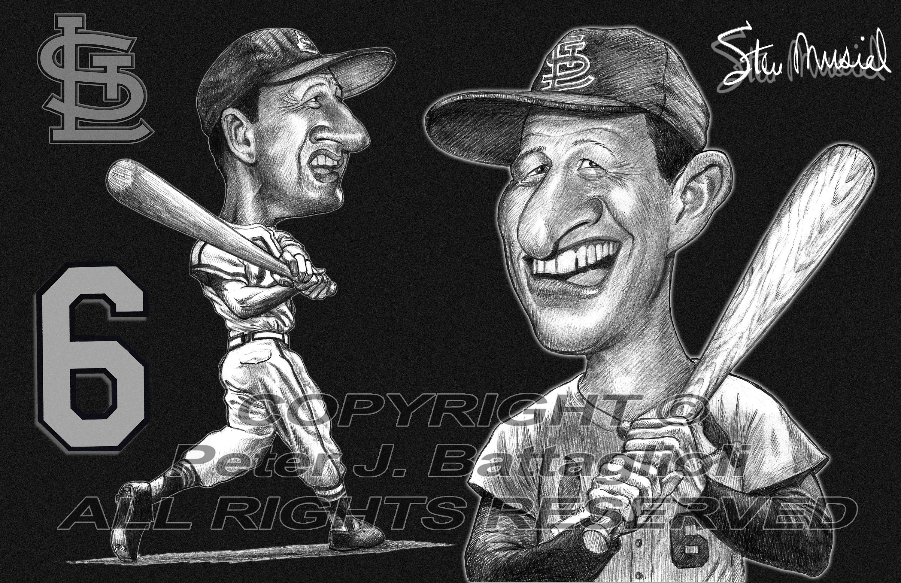 Stan Musial Caricature Art Print Limited Edition - Etsy