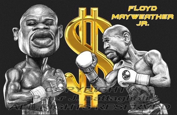 Floyd Money Mayweather Caricature Limited Edition | Etsy