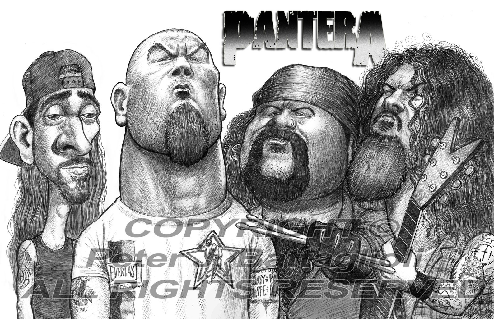 Pantera Caricature Art Print Limited Edition - Etsy