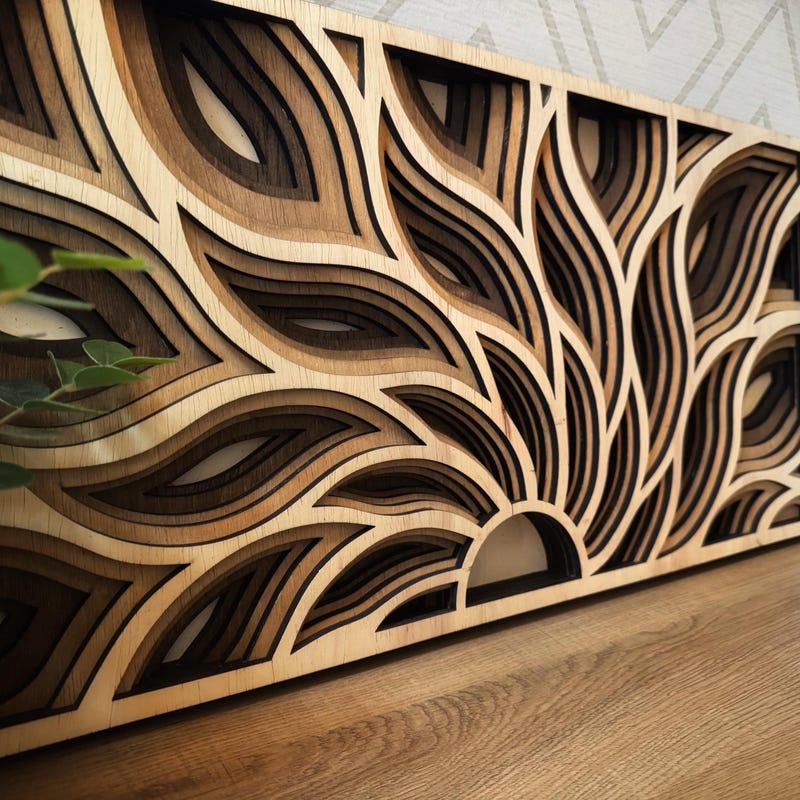 Wood Sunrise Wall Art - Etsy
