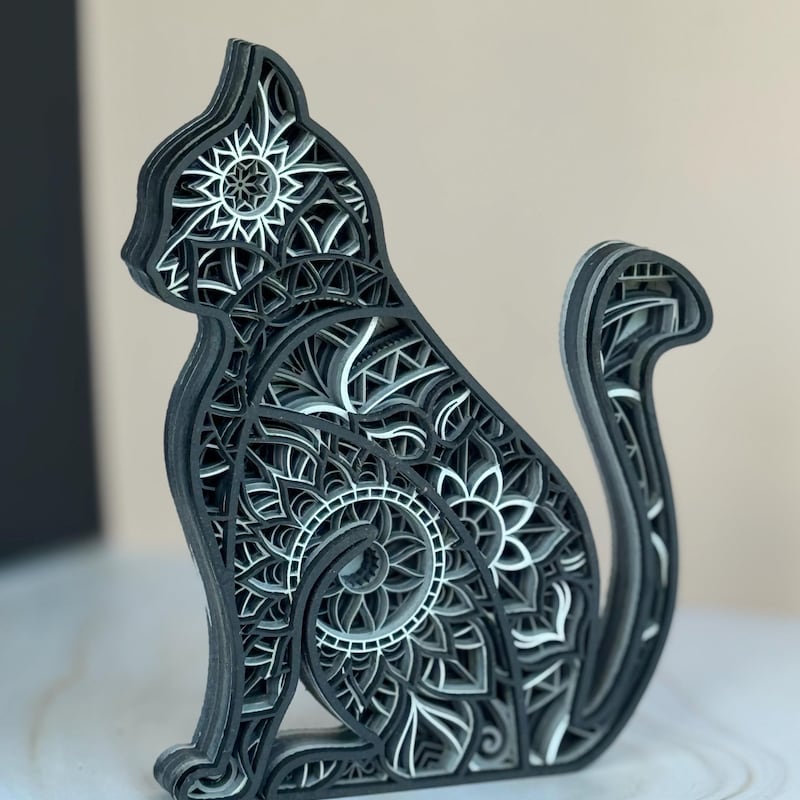 Cat Lady Ornaments 3d - Etsy