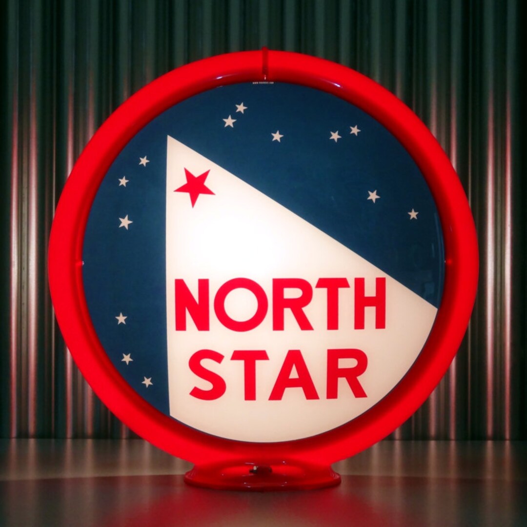 North Star Gasoline (with Stars) - Gas Pump Globe for Your Office, Man ...