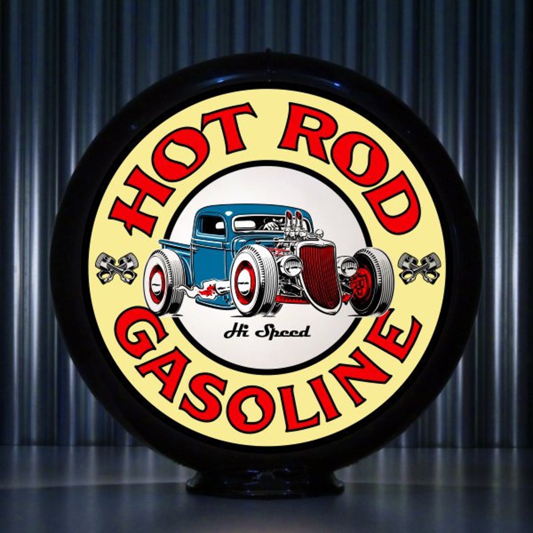 Hot Rod Hi-speed Gasoline Gas Pump Globe for Your Office, Man Cave or ...