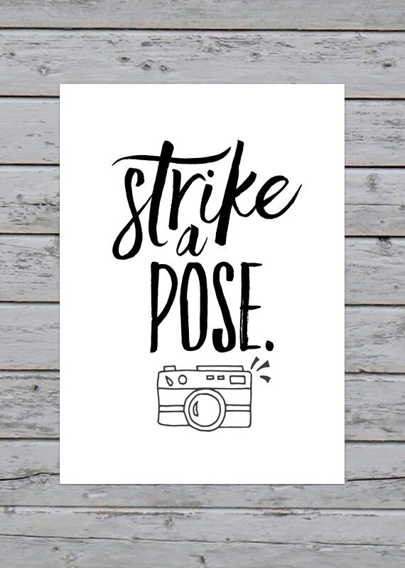 Printable Strike A Pose Wedding Reception Signage 5x7 | Etsy