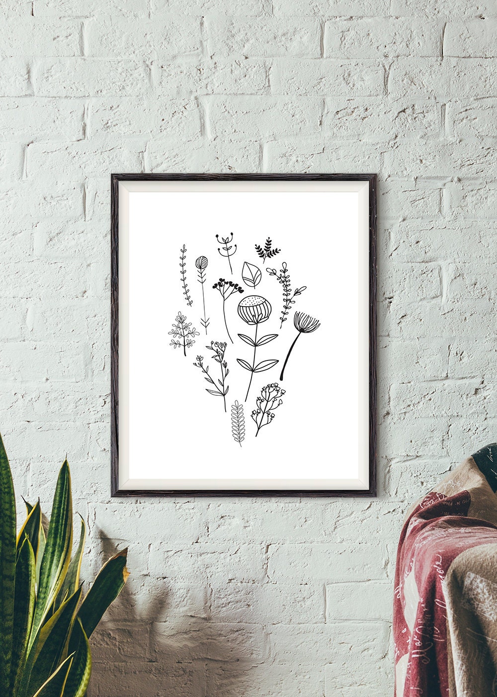 Printable Garden Arrangement Art Print 8x10 Instant | Etsy